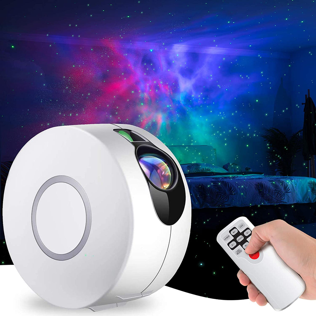 Galaxy Starry Sky Projector, 3D Starlight Projector Lamp with Remote C ...